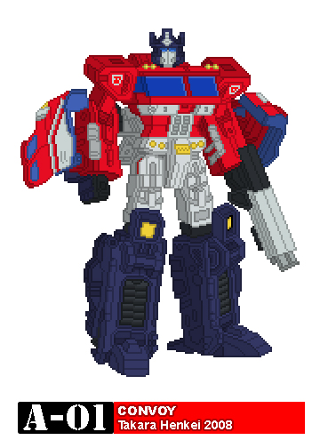 1 Optimus Prime – Transformers Pixel Art & GANIRON BEAT'EM UP