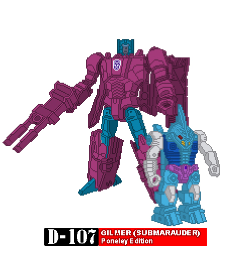 68 Gilmer/Submarauder – Transformers Retro Pixel Art