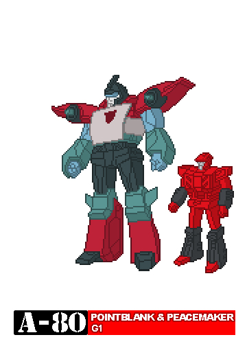 206 Pointblank & Peacemaker – Transformers Pixel Art & GANIRON BEAT'EM UP